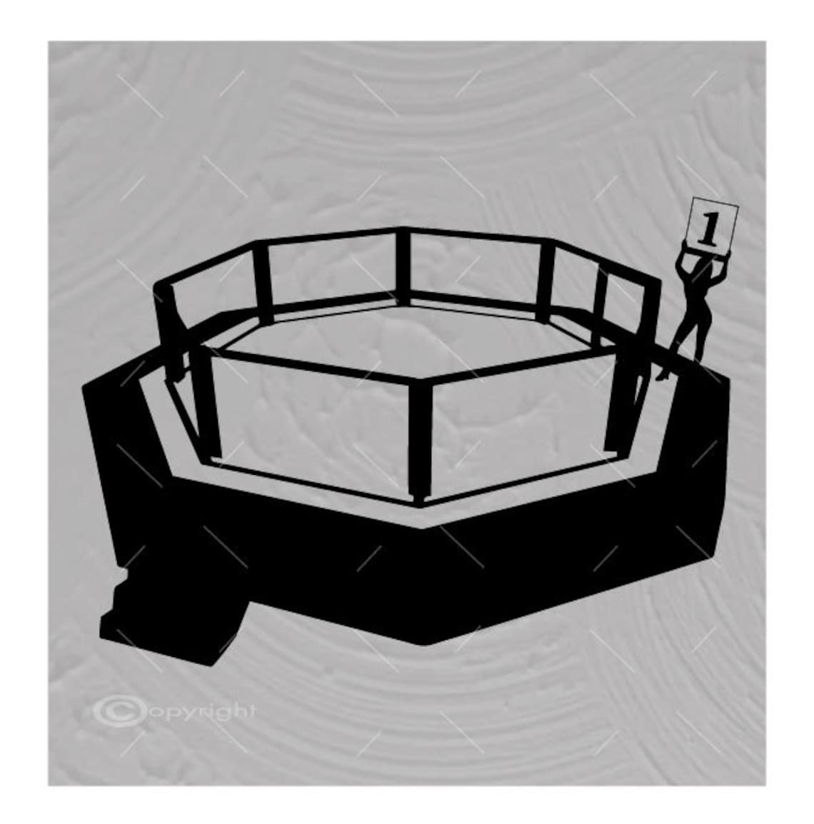 MMA Fighting Cage Vector Image Vinyl Decal T-shirt Digital - Etsy