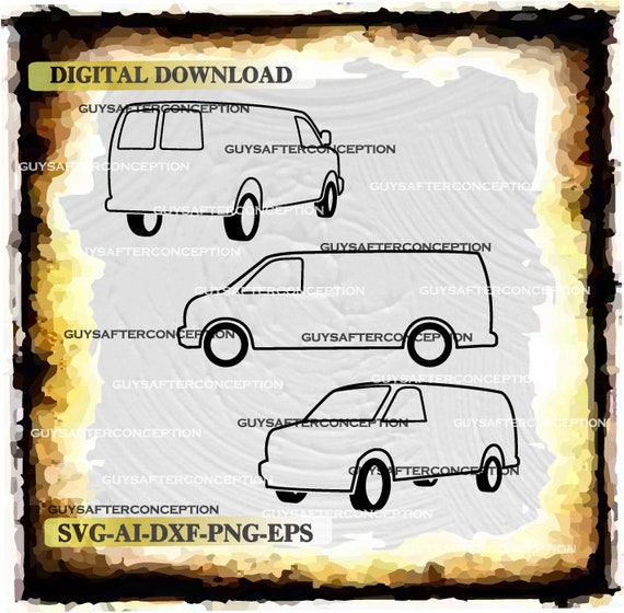 Three Simple Vans Vector Image SVG File Digital Cutting File - Etsy Canada