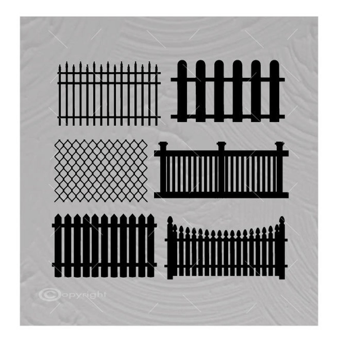 Six Assorted Fences Vector Image Vinyl Decal T-shirt Digital - Etsy