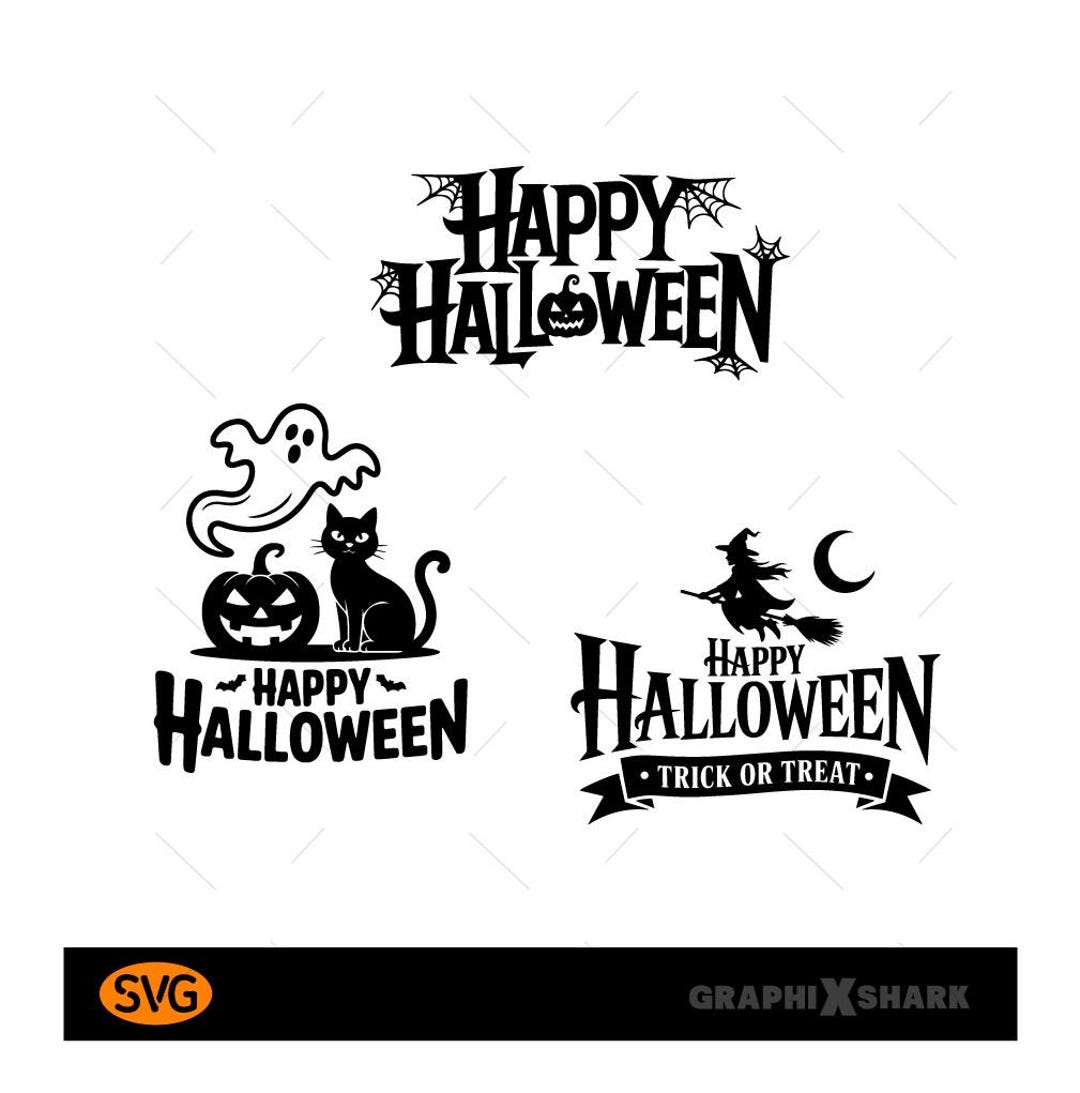 Happy Halloween SVG Bundle: Spooky Cut Files (digital Download) - Etsy