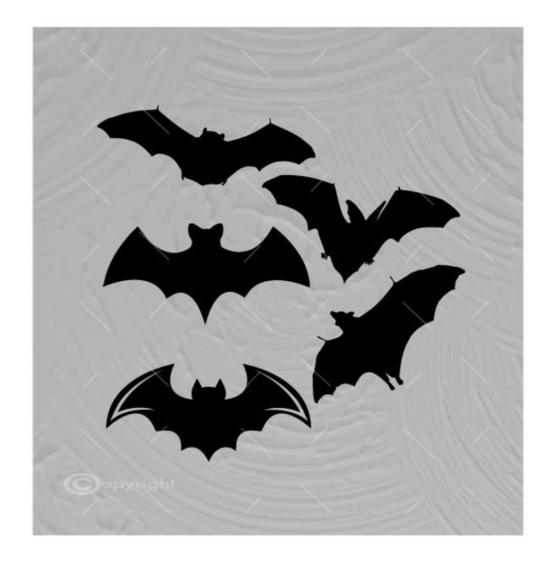 Five Bats Vector Images A1 Vinyl Decal T-shirt Digital Cutting - Etsy