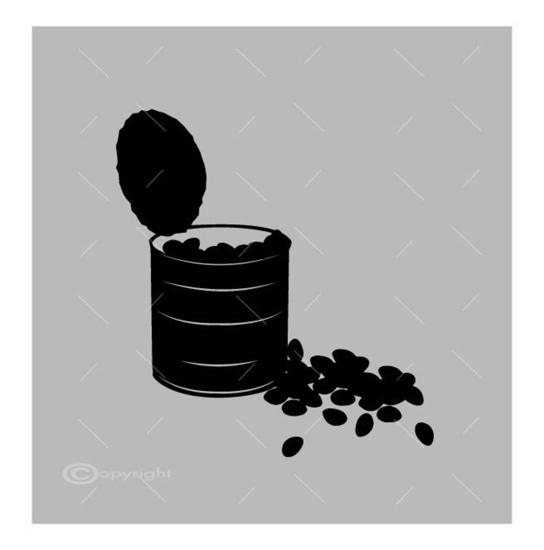 Can of Beans SVG PNG DXF Digital File Vector Art A1 - Etsy