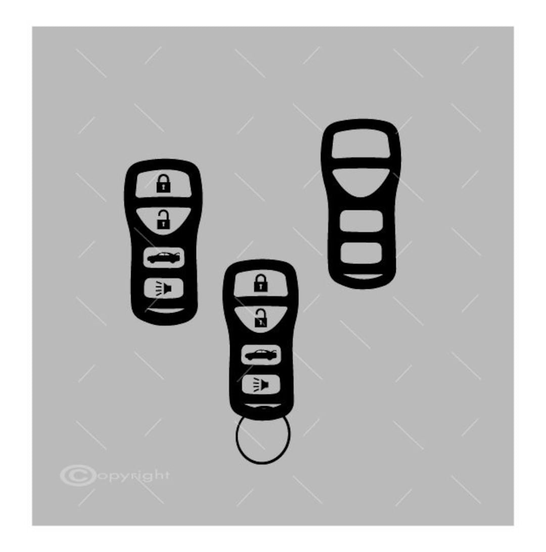 Three Key Fobs Vector Images SVG Files Digital Cutting Files Ai - Eps ...