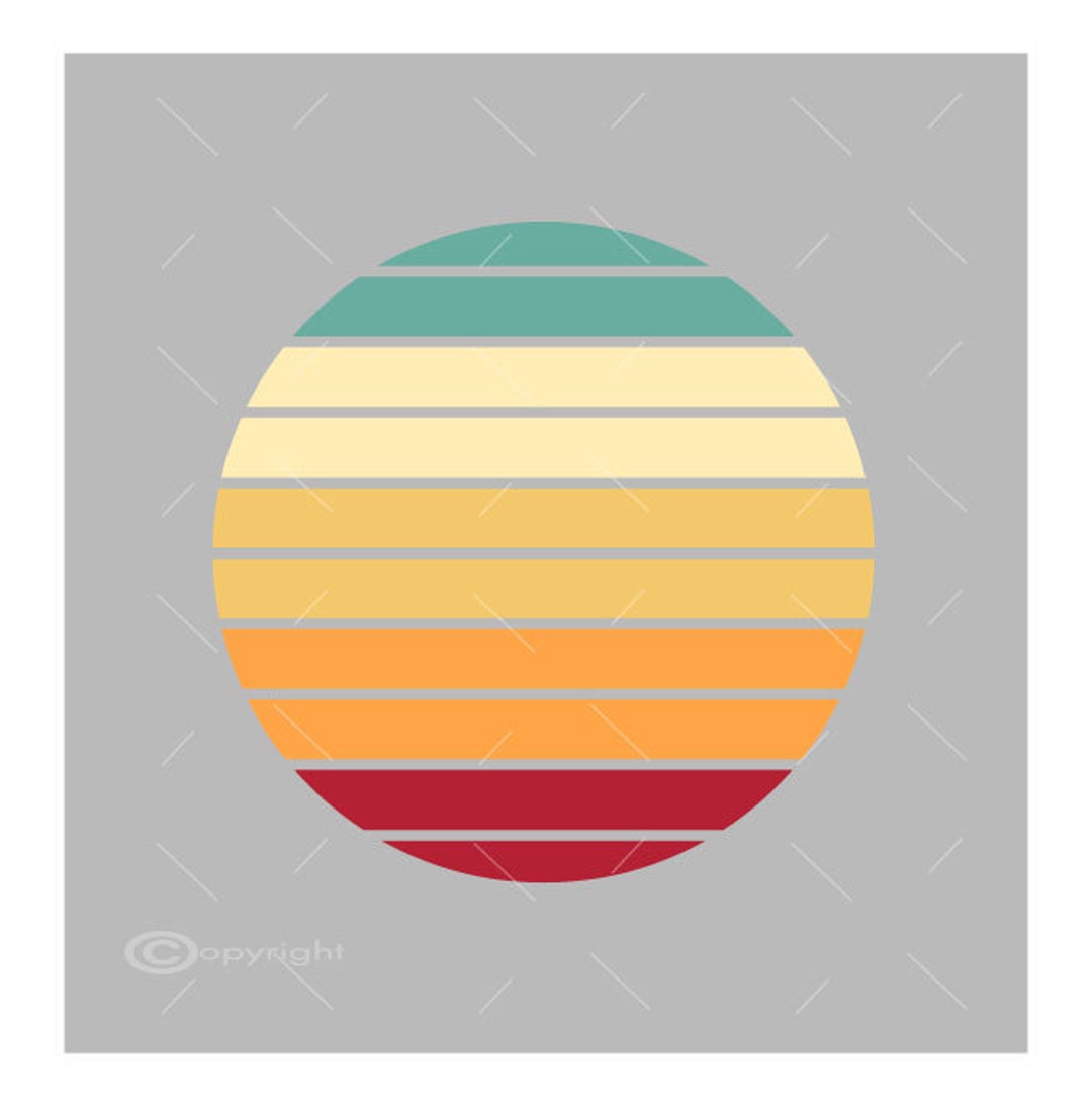 Vintage Retro Circle Digital File Ai - Eps - PNG - DXF - Svg - A1 - Etsy
