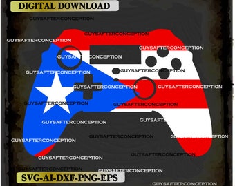 American Flag Video Game Controller Digital File Ai Eps | Etsy
