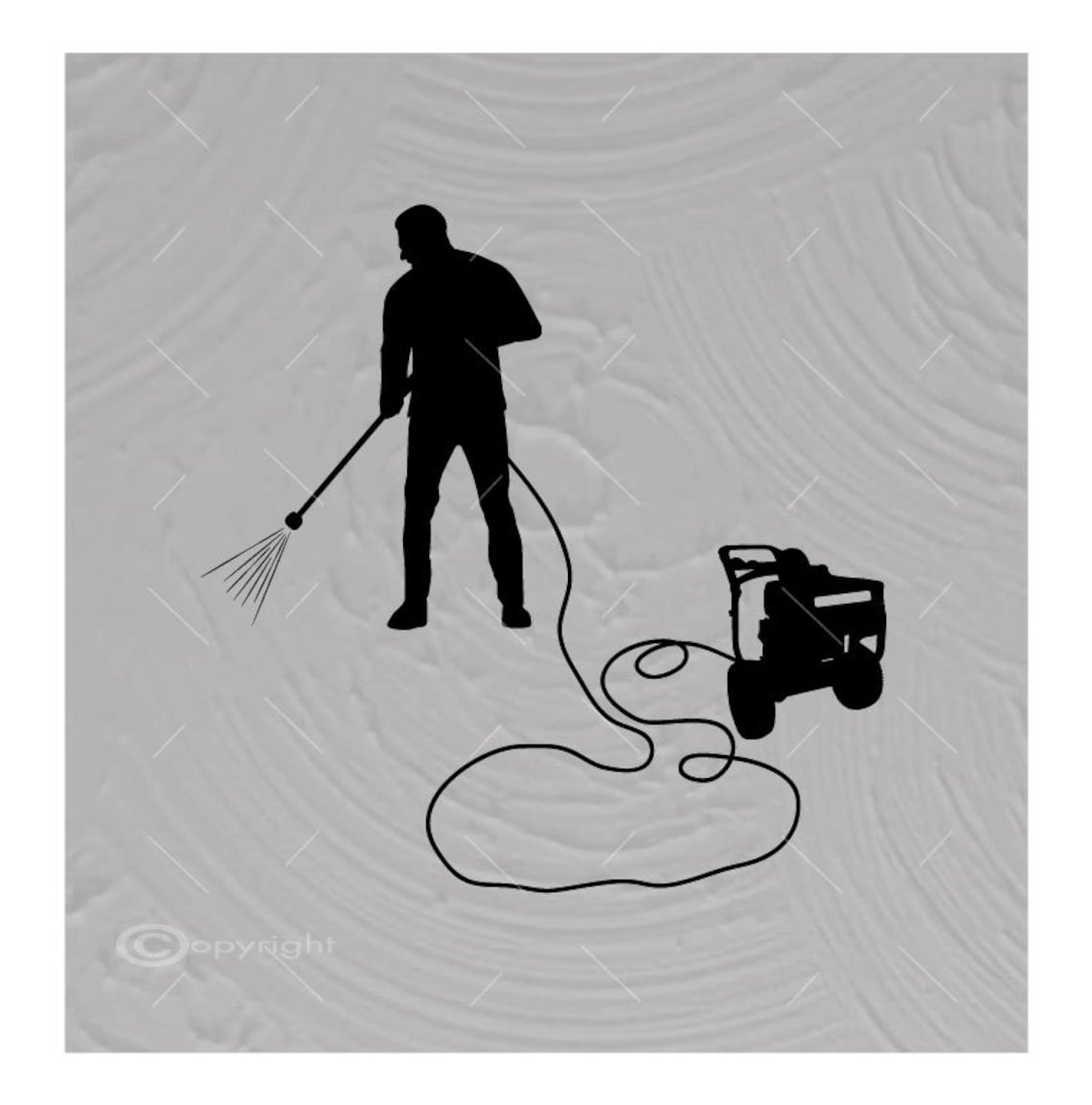 Man Pressure Washing Vector Image SVG File Digital Cutting - Etsy