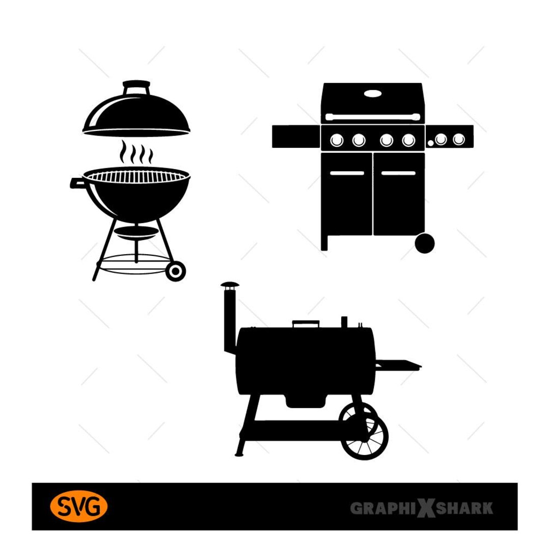BBQ Grill SVG Bundle: Cookout Grill Vector Cut Files (digital Download ...