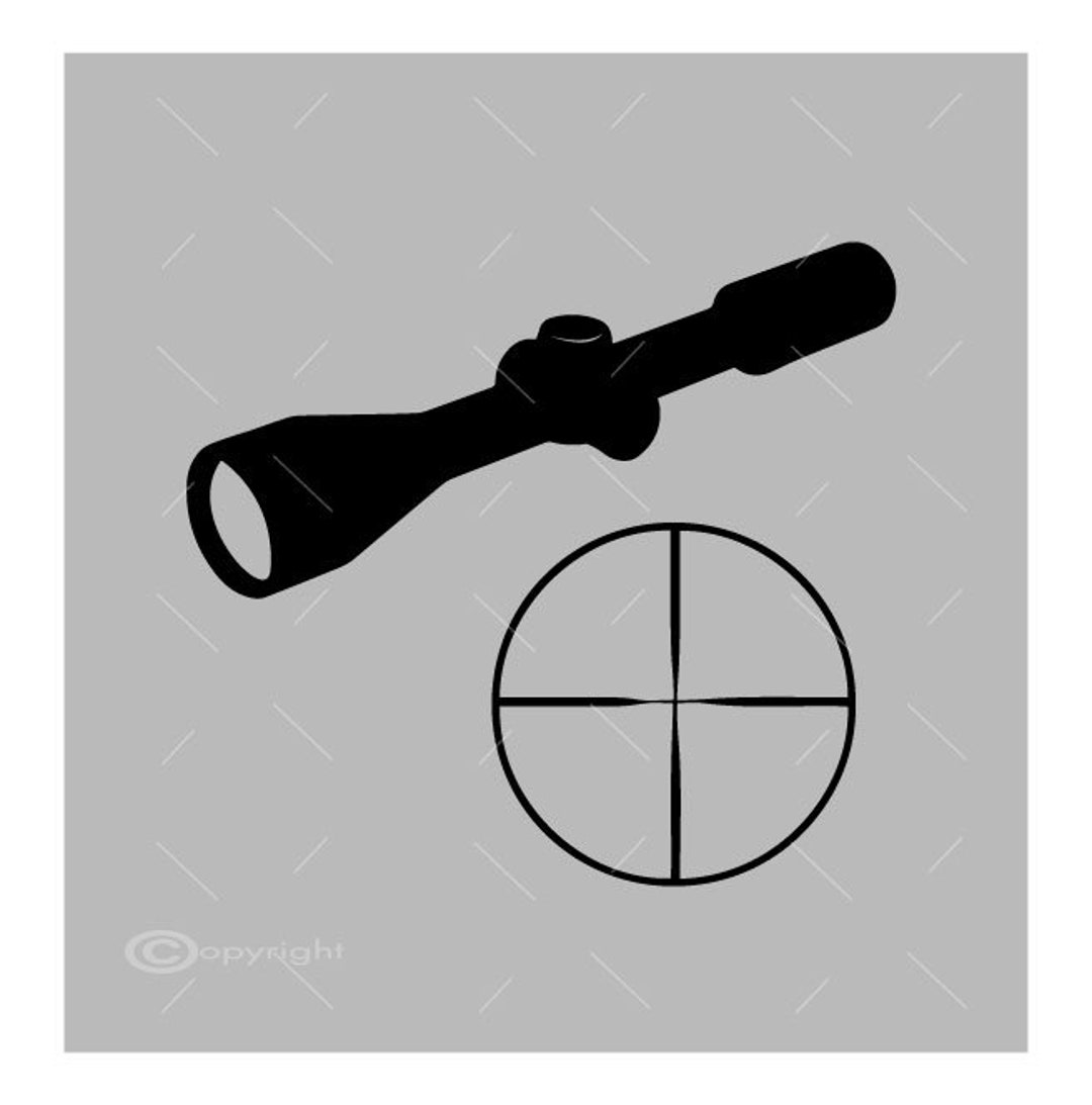 Gun Scope and Crosshair Vector Images SVG Files Digital Cutting Files ...