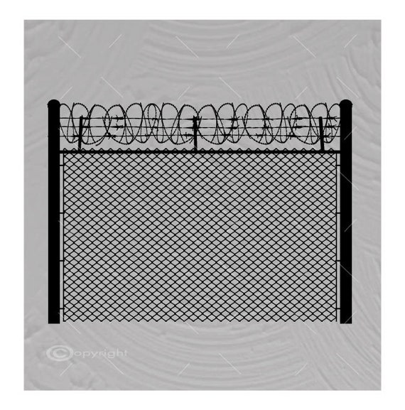 Barbed Wire Fence Vector