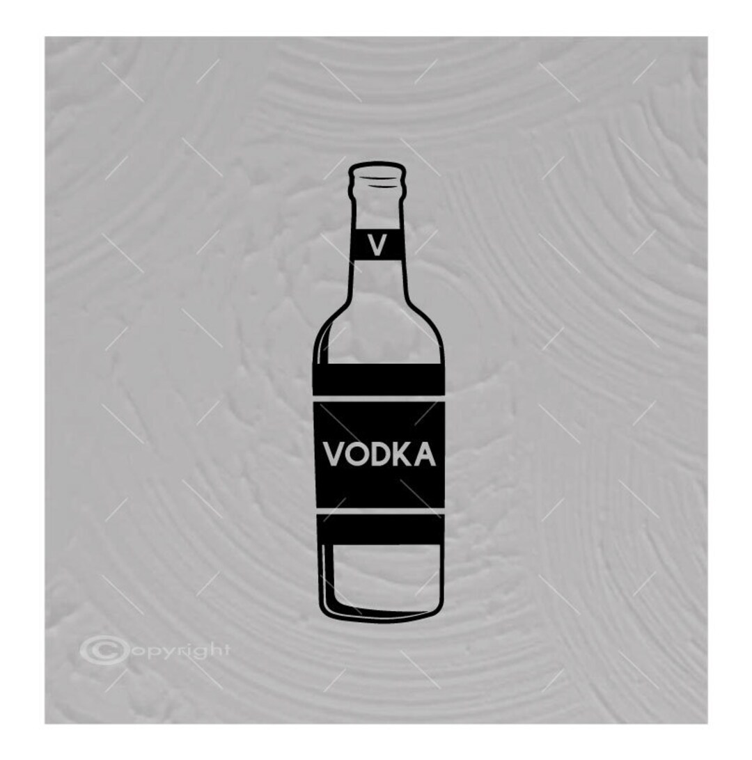 Vodka Bottle Vector Image SVG File Digital Cutting File Ai - Eps - Png ...