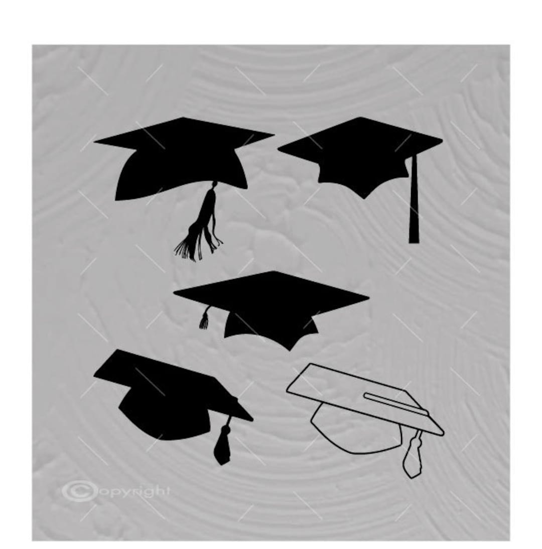 Graduation Cap SVG Bundle: Ceremony Graduating Cut Files (digital ...