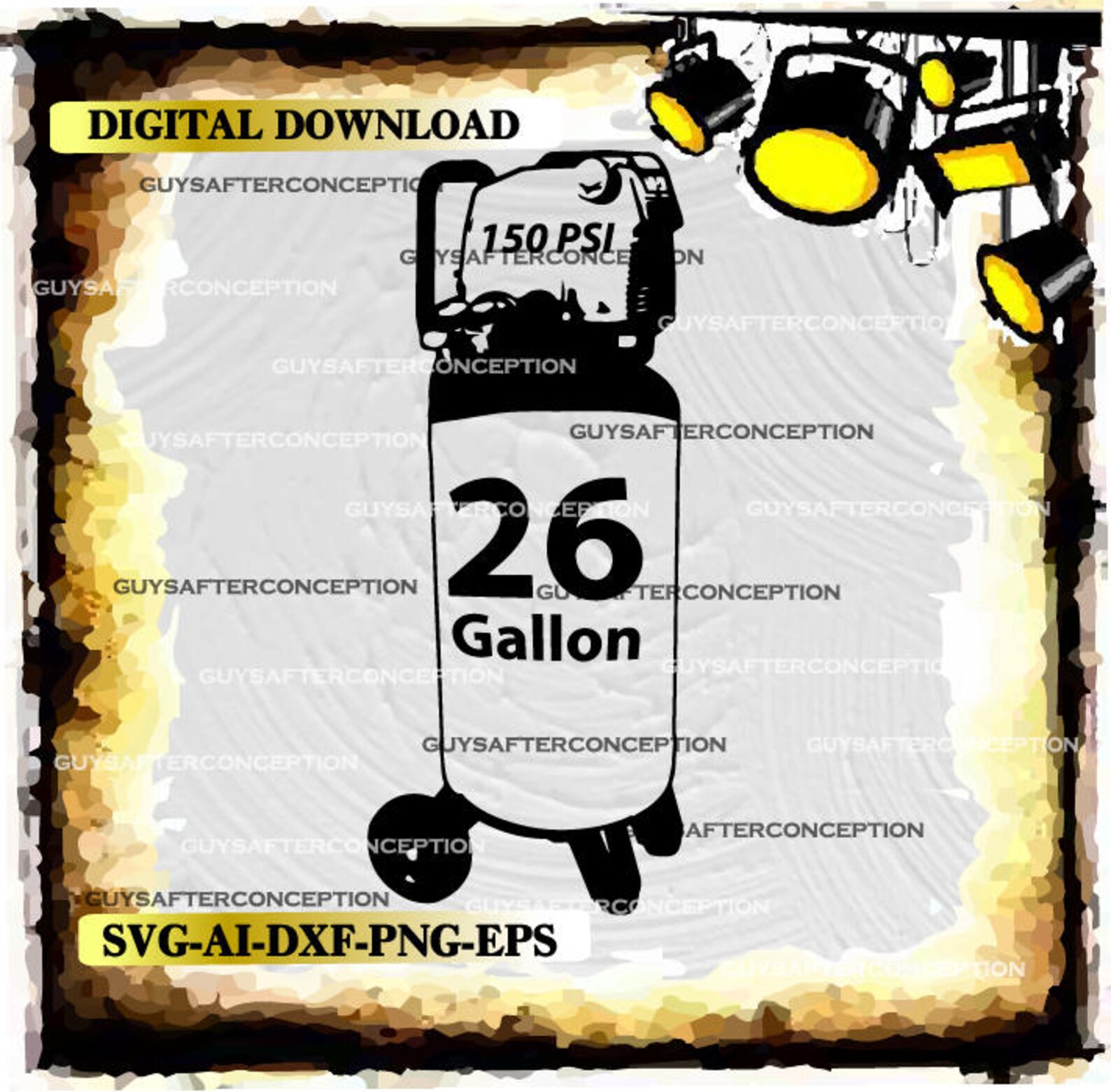 Air Compressor Vector Images SVG Files Digital Cutting Files | Etsy