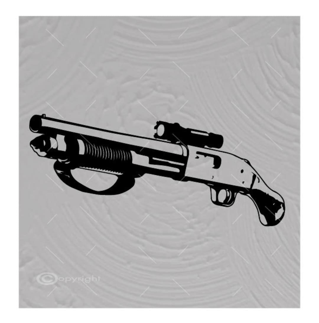 Tactical Shotgun Vector Images SVG Files Digital Cutting Files Ai Eps ...