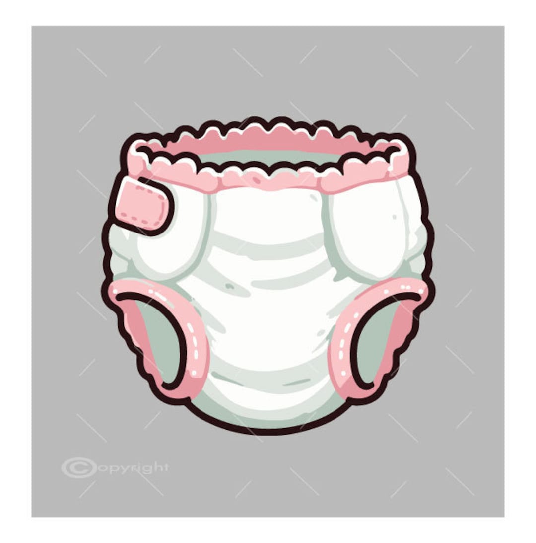 Girls Baby Diaper PNG JPEG Digital File Clipart - Etsy