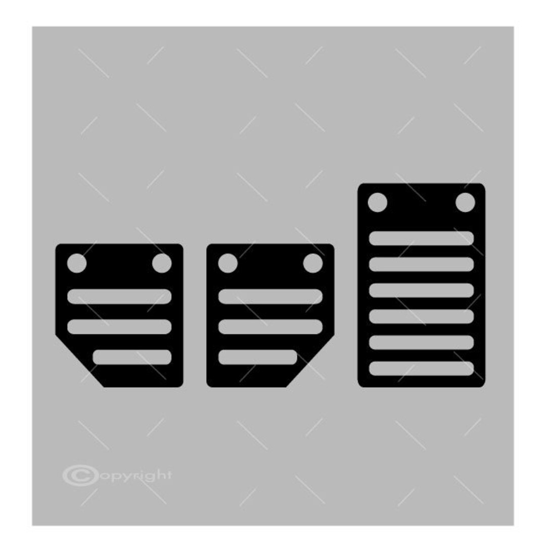 Gas Break Clutch Pedal Vector Images SVG Files Digital Cutting Files Ai ...