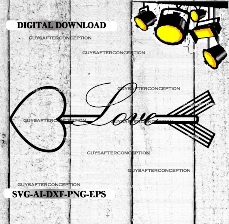 Love Arrow Vector Image SVG Files Digital Cutting Files Ai | Etsy