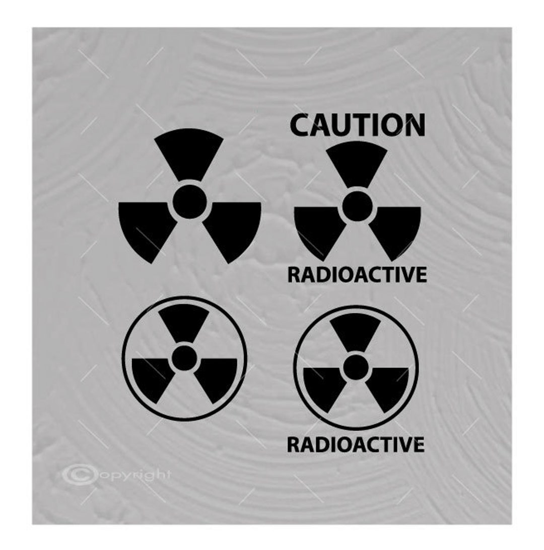Radioactive Symbol SVG Bundle: Nuclear Trefoil Vector Silhouette ...