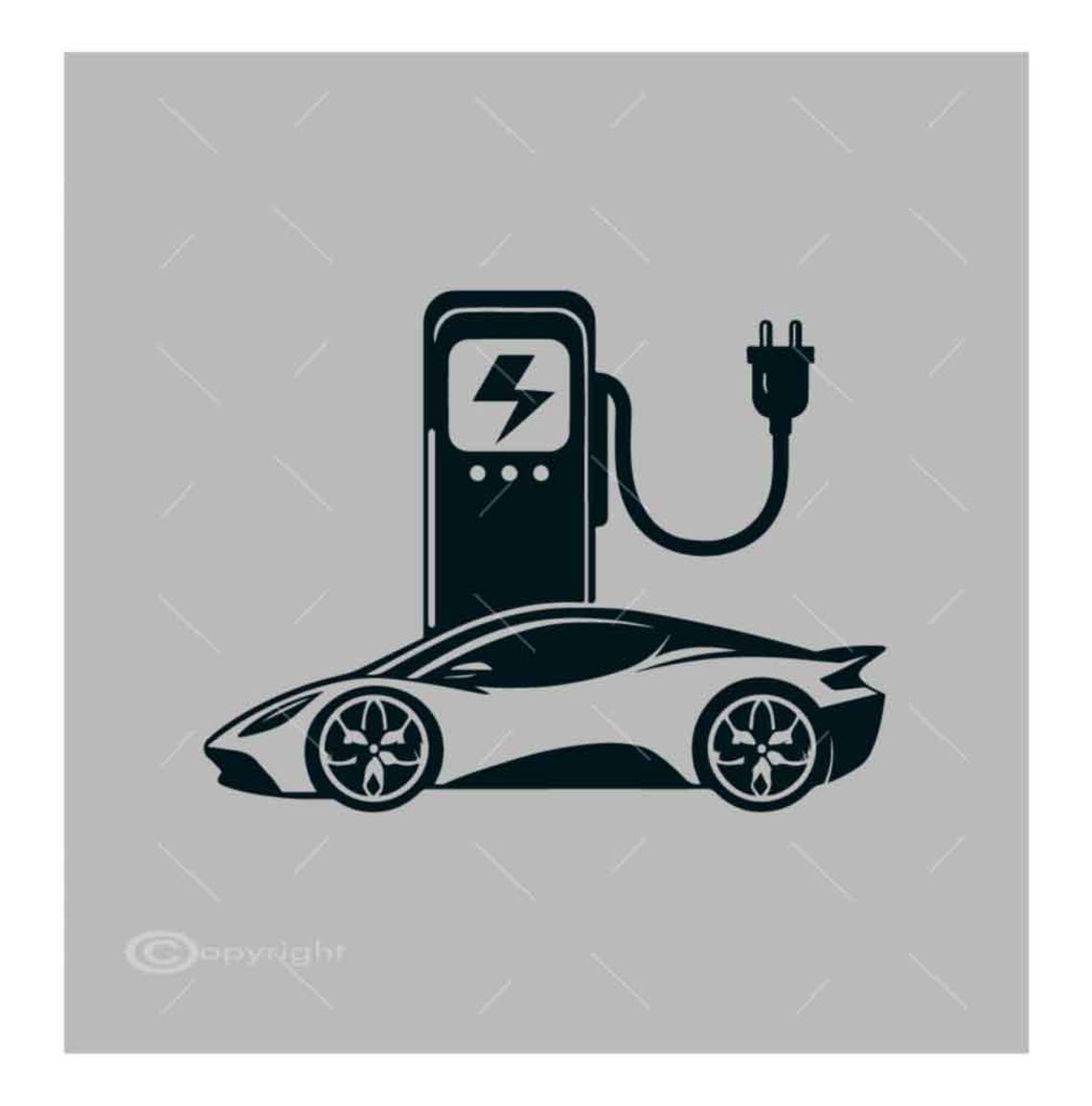 Charging Station SVG: EV Electric Car Cut File Vector (digital Download ...