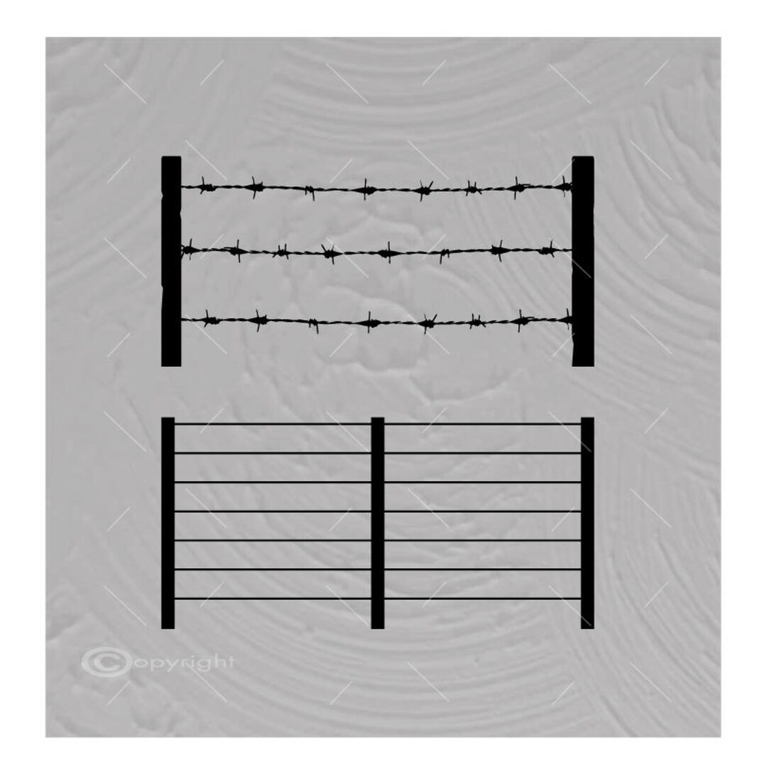 Fence SVG Bundle: Barbed Wire Fencing Cut File Vector (digital Download ...