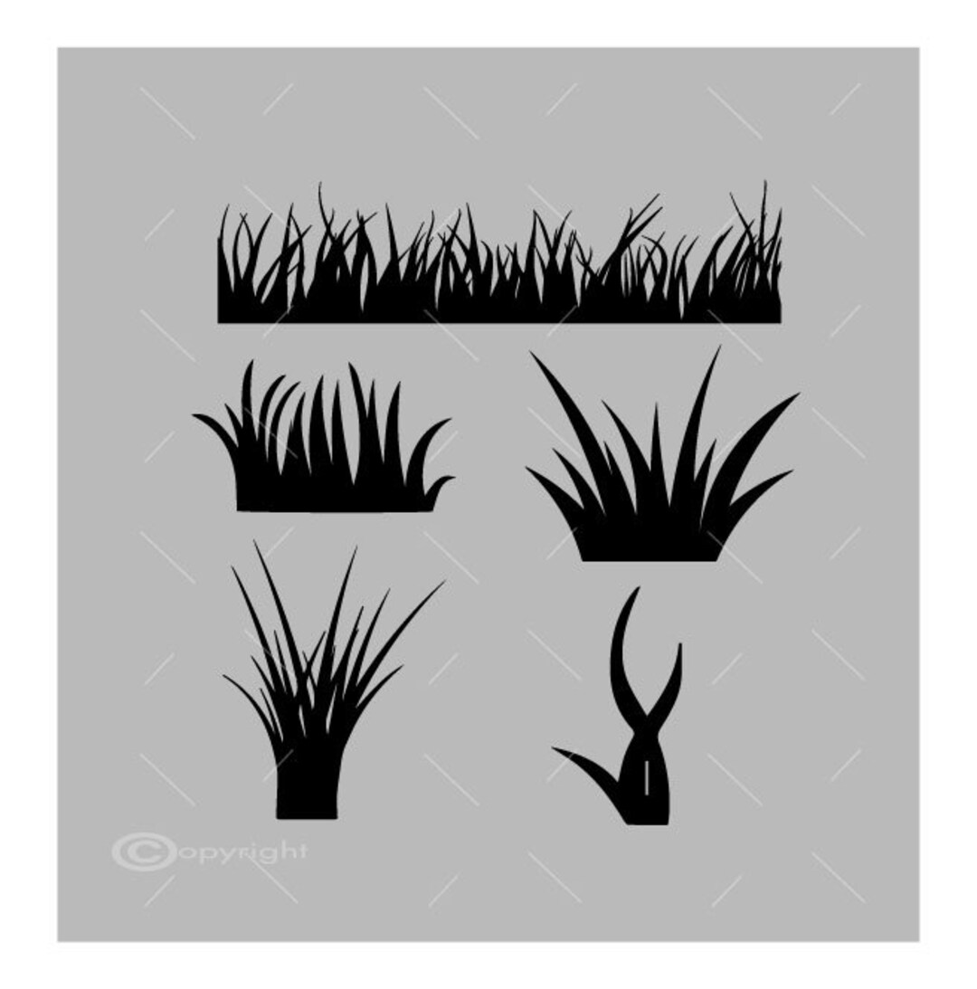 Grass SVG Bundle: Yard Lawn Vector Images Cut Files (digital Download ...