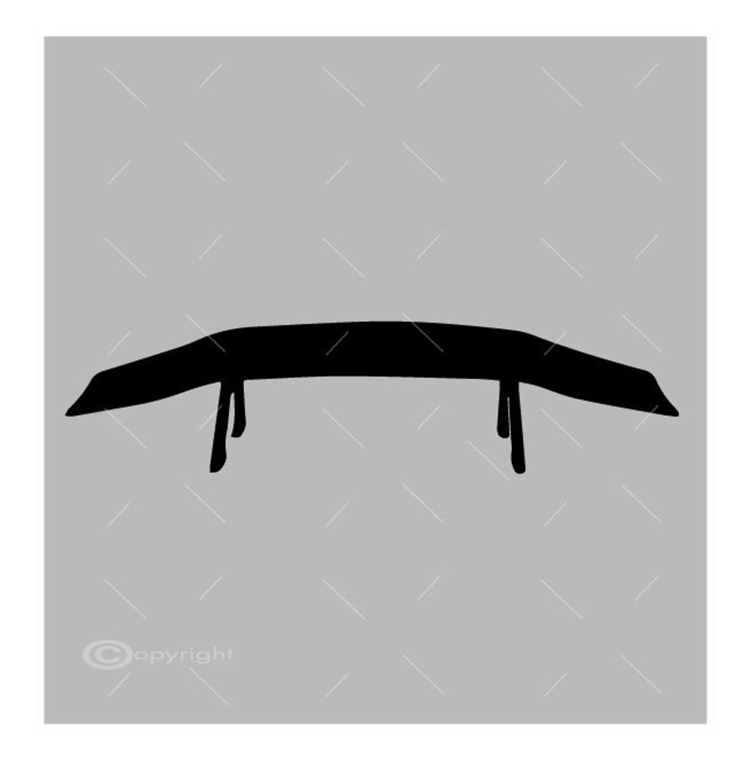 Trunk Spoiler SVG: Racing Rear Wing Cut File Silhouette (digital ...