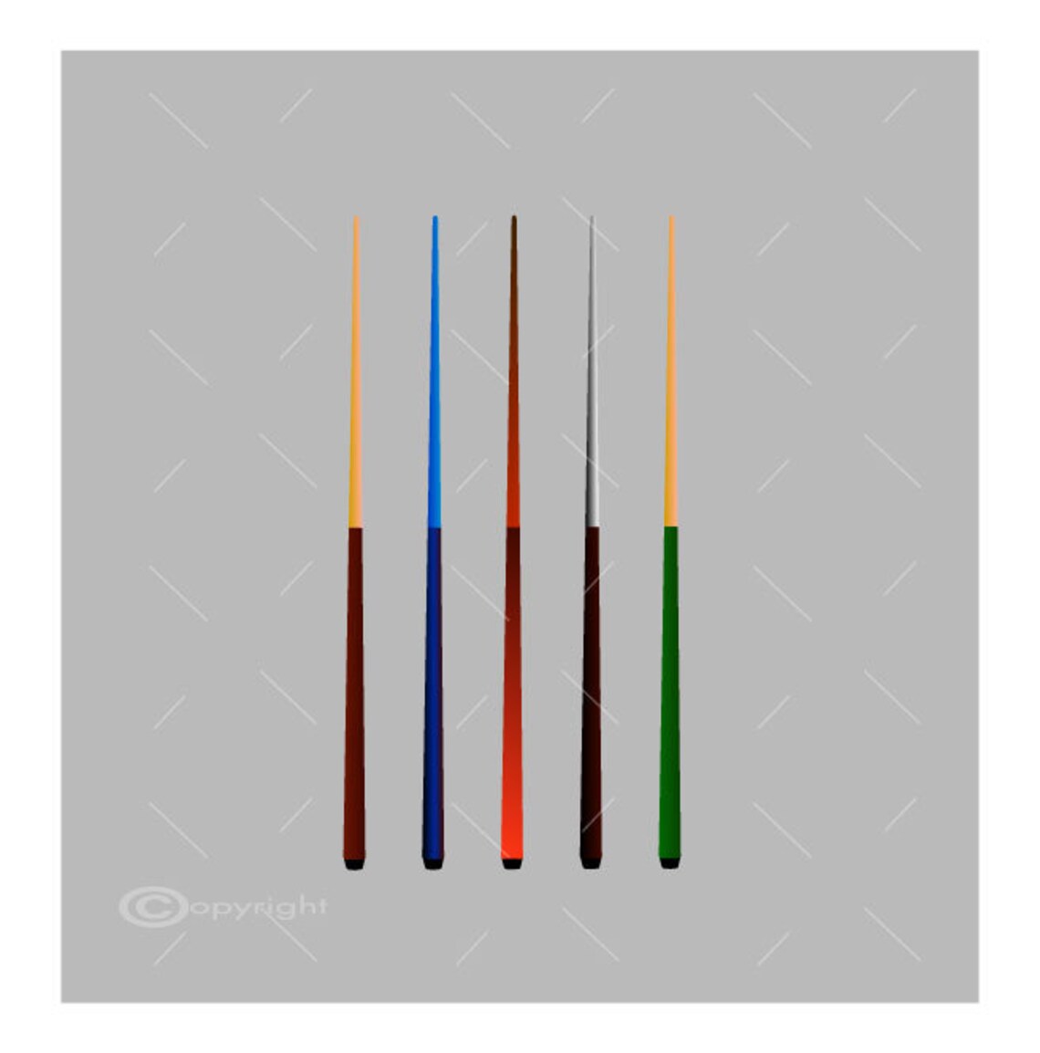 Pool Cue SVG Bundle: Billiard Stick Clipart (digital Download) - Etsy