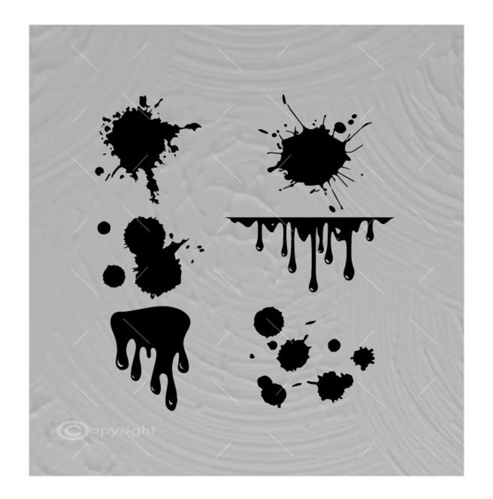 Splatter SVG Bundle: Drip Splash Cut File Vector Silhouette (digital ...