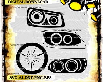 Headlights Svg - Etsy