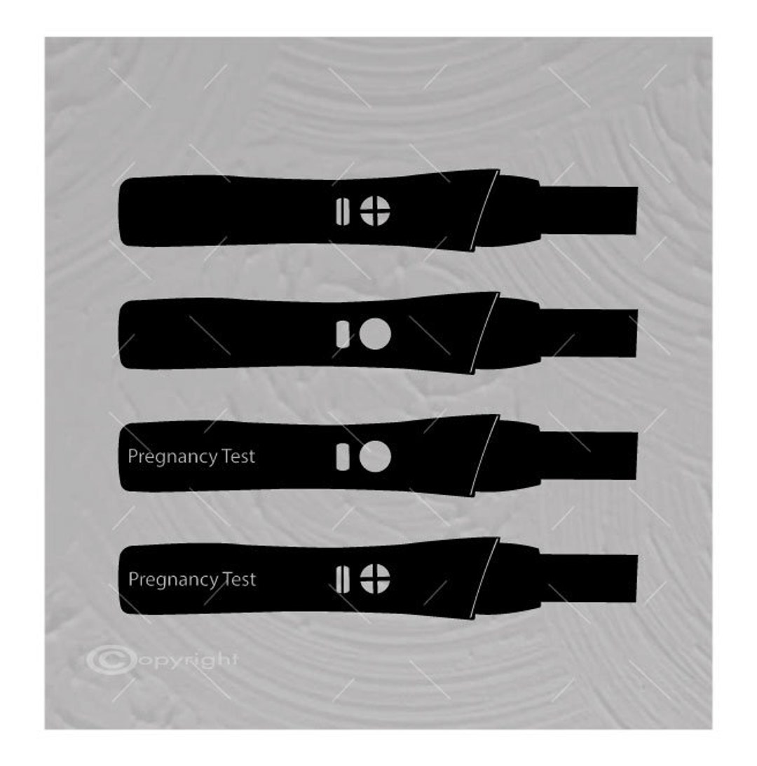 Pregnancy Test SVG Bundle: HPT Pregnant Cut File Vector Image (digital ...