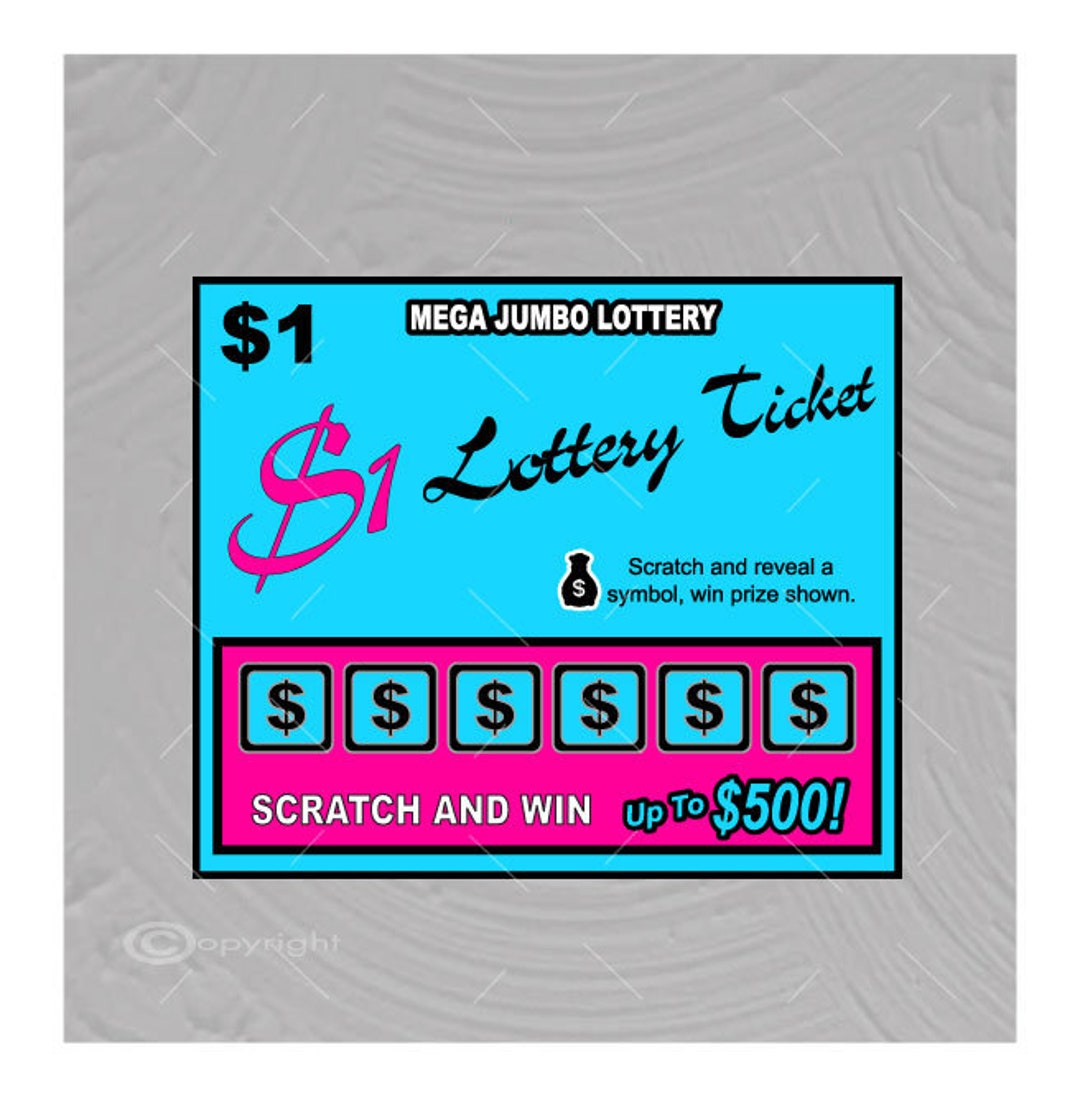 Lottery Ticket Digital File Ai - Eps - PNG - DXF - Svg - A1 - Etsy