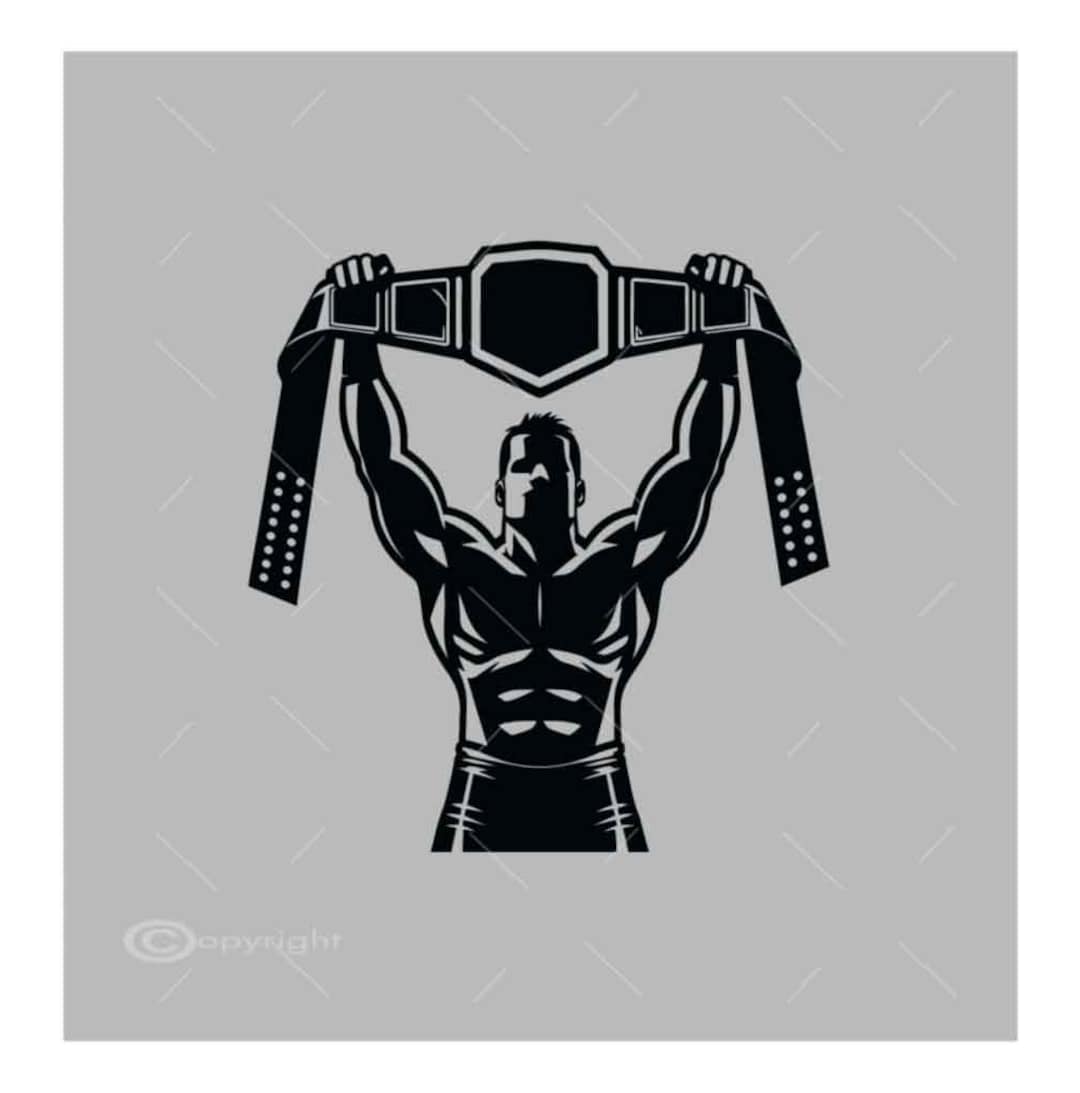 Wrestling Champion SVG: Pro Wrestler Vector Graphics (digital Files) - Etsy