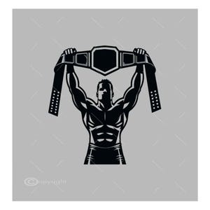Wrestling Champion SVG: Pro Wrestler Vector Graphics (digital Files) - Etsy