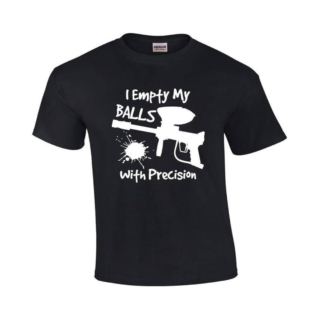 I Empty My Balls Funny Paintball T-shirt for Paintballer Shirt ...