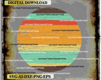 Vintage Retro Circle Digital File Ai Eps PNG DXF Svg | Etsy