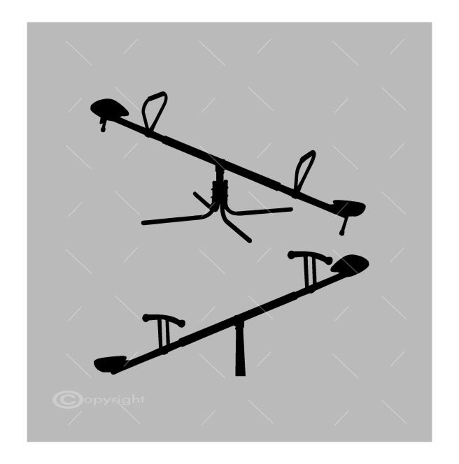 Two Seesaws Vector Image SVG Files Digital Cutting Files Ai - Etsy