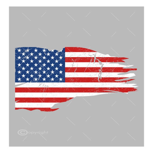 Torn Flag Svg - Etsy