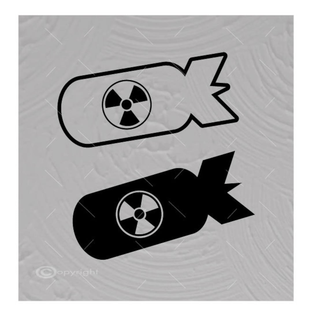 Two Nuclear Bombs SVG - PNG - Dxf Digital File Clipart A1 - Etsy