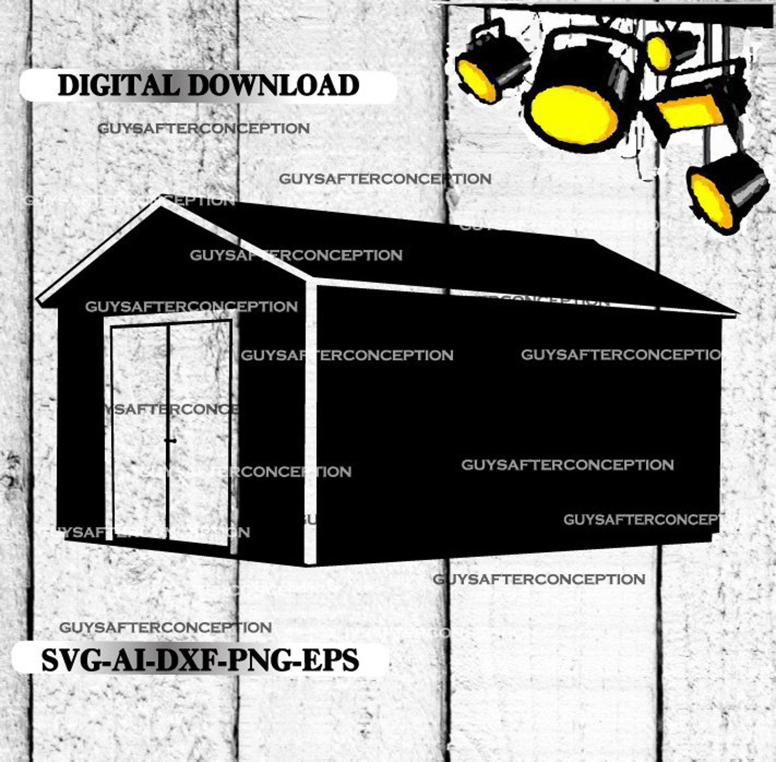 Shed Vector Images SVG Files Digital Cutting Files Ai Eps | Etsy
