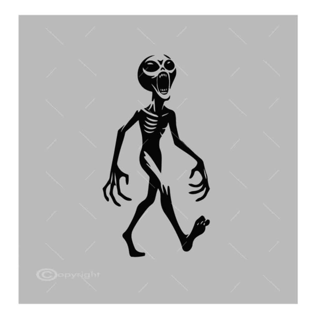 Alien SVG: Extraterrestrial Sci-fi Vector Cut File (digital Download ...