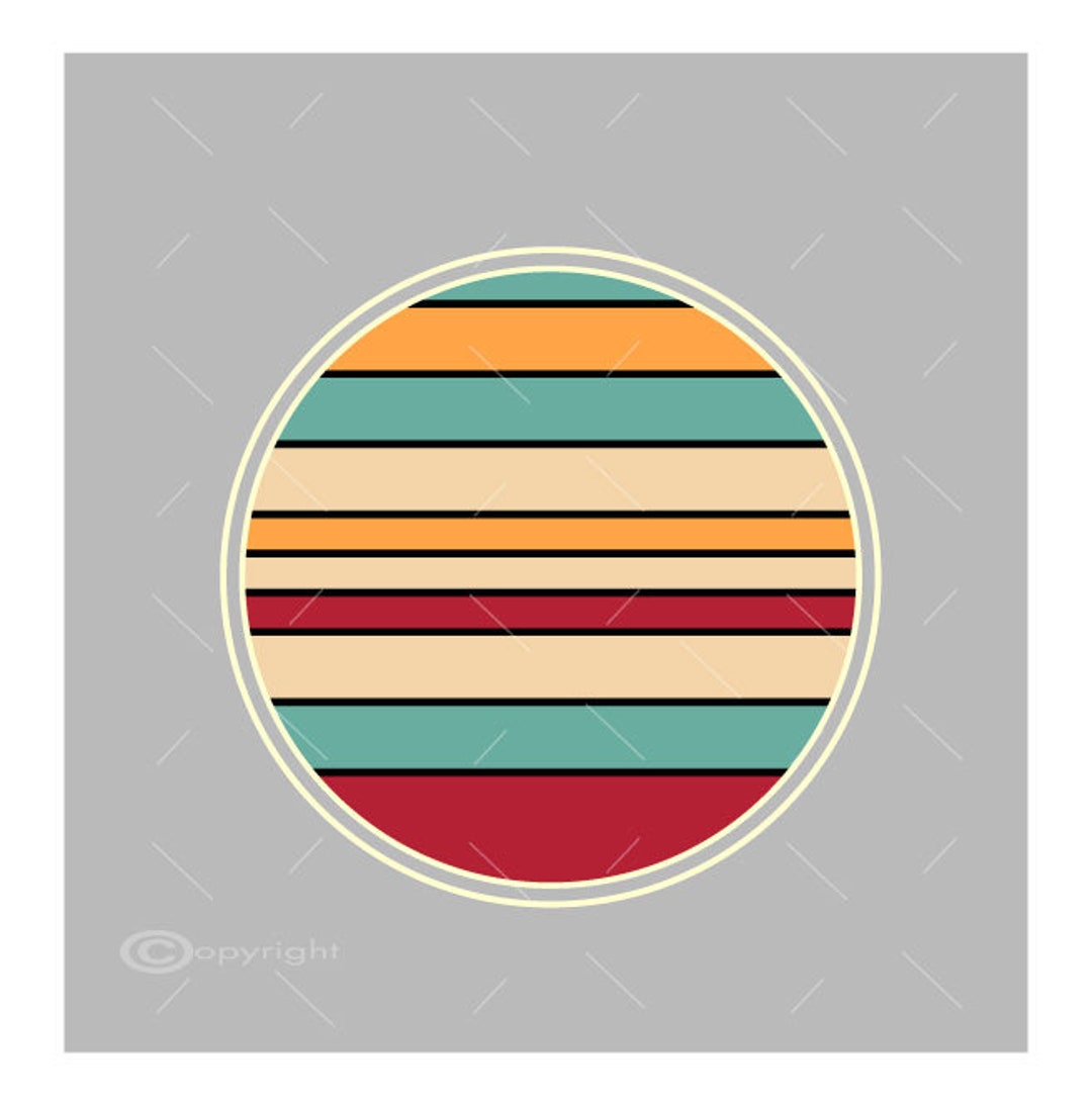 Vintage Retro Circle Digital File Ai Eps PNG DXF Svg A1 - Etsy