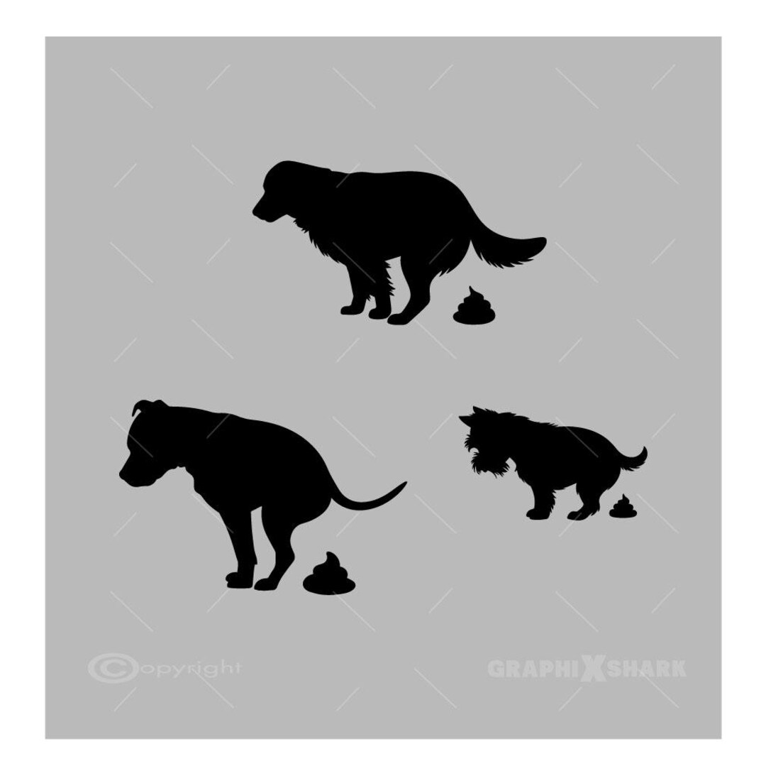 Dog Poo SVG Bundle: Pet Waste Cut Files Silhouette (digital Download ...