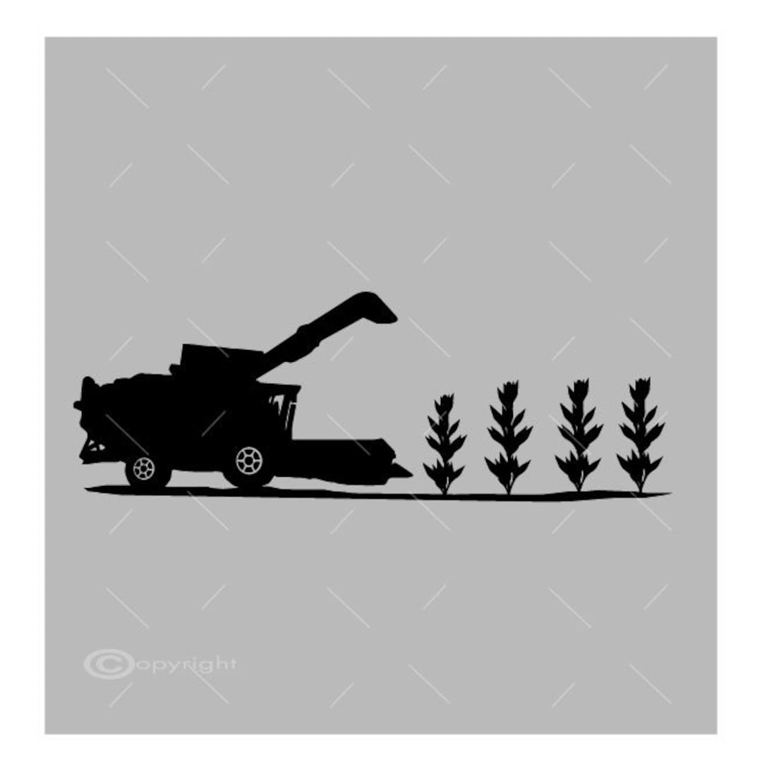 Corn Harvesting Vector Images SVG Files Digital Cutting Files Ai - Eps ...