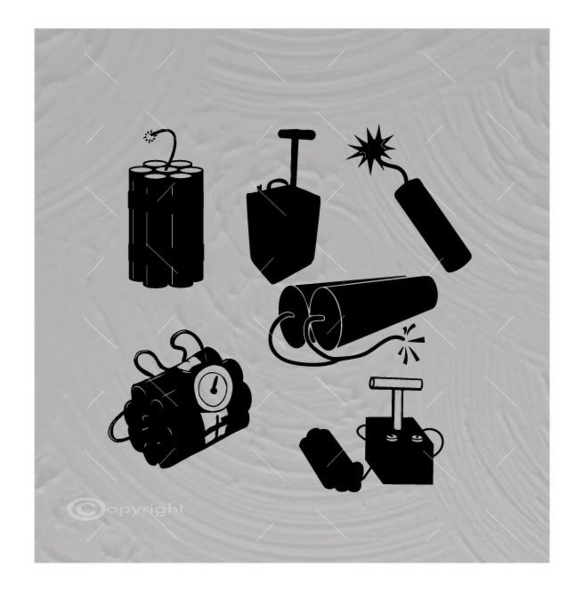 Six Dynamite Vector Images Vinyl Decal T-shirt Digital Cutting Files ...