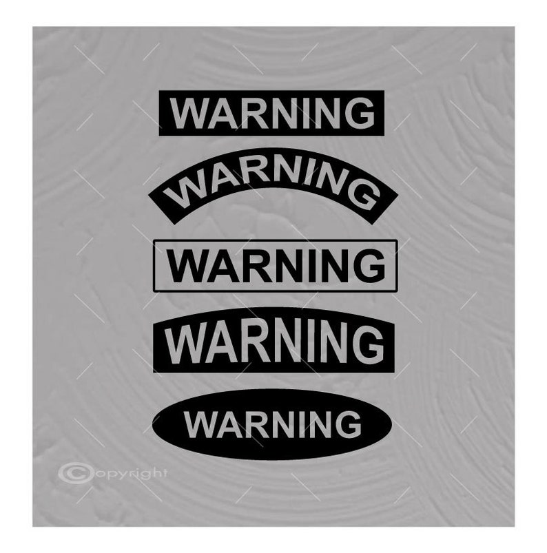 Warning Signs Vector Images: SVG Cutting Files (digital Download) - Etsy
