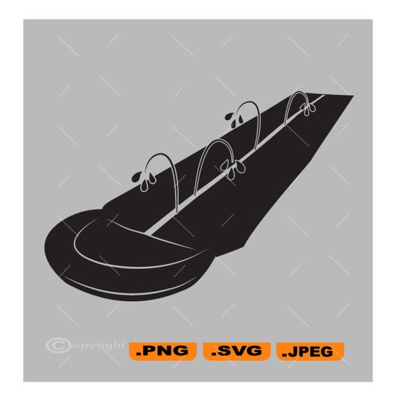 Lawn Water Slide SVG: Summer Splashpad Cut File Vector (digital ...