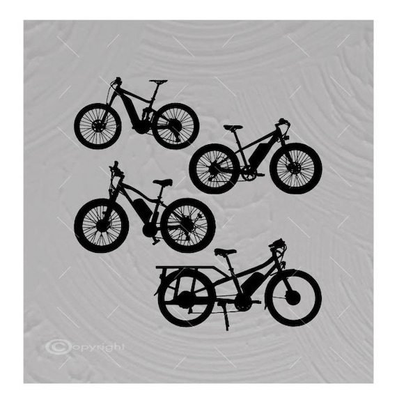 Vier Ebike Vektor Bilder SVG Dateien Digitale Plotterdatei Ai - Etsy Österreich