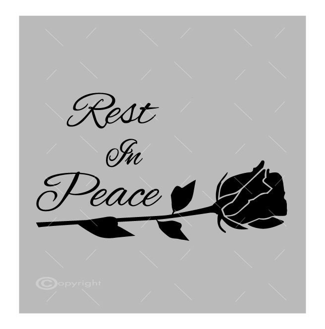 Rest in Peace Rose SVG PNG Dxf Digital File Clipart A1 - Etsy