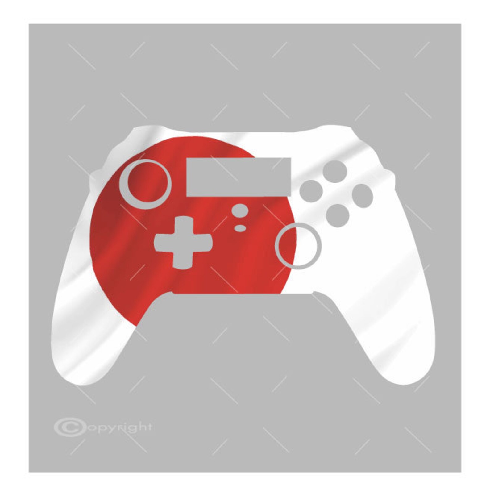 Japan Flag Video Game Controller Digital File Ai Eps PNG - Etsy