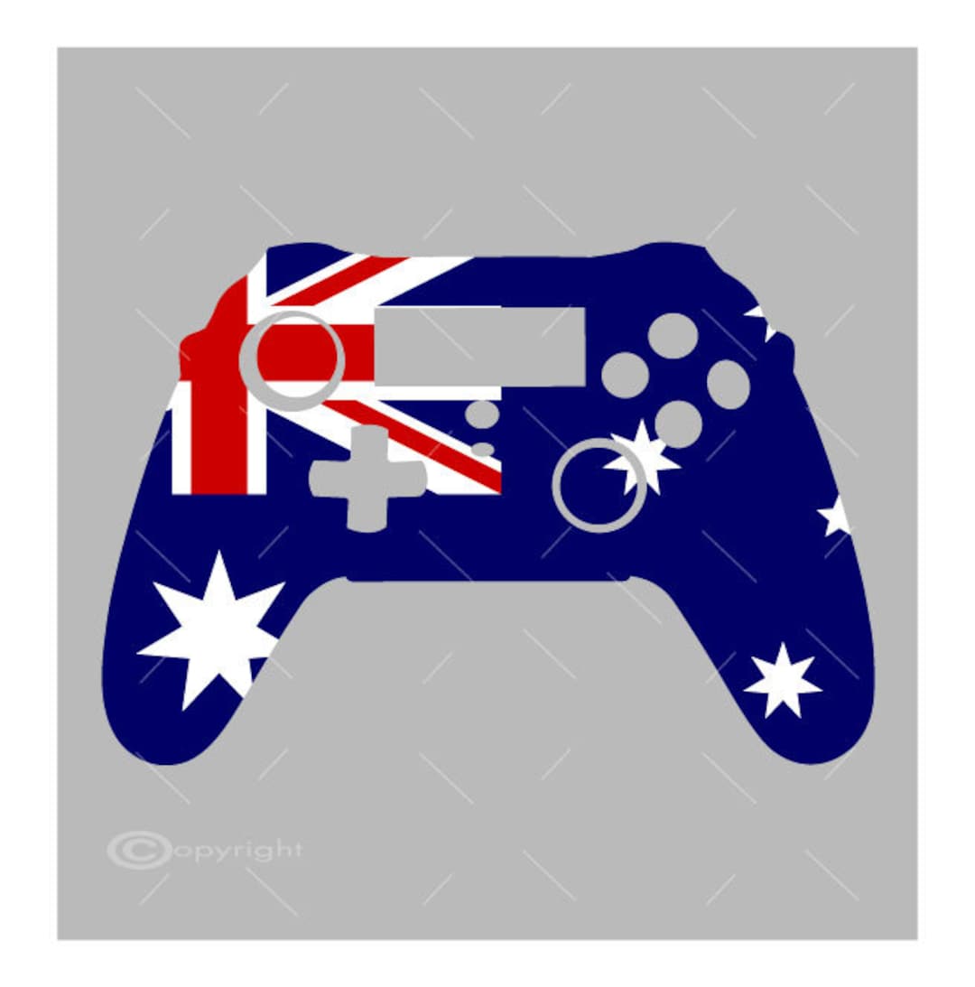 Australian Flag Video Game Controller Digital File Ai Eps PNG DXF Svg ...