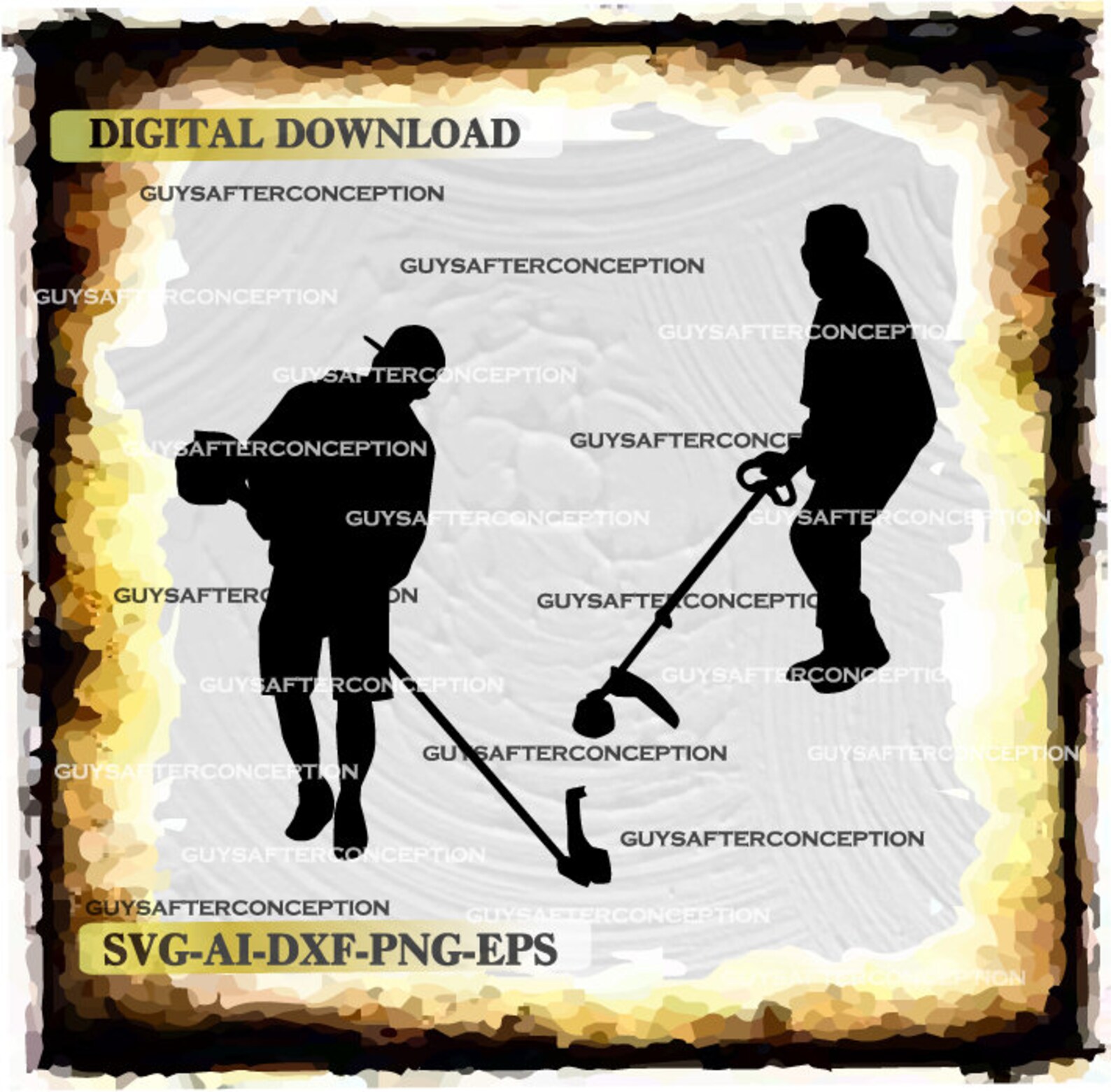 Two Landscaper Trimmers Vector Image SVG File Digital Cutting - Etsy